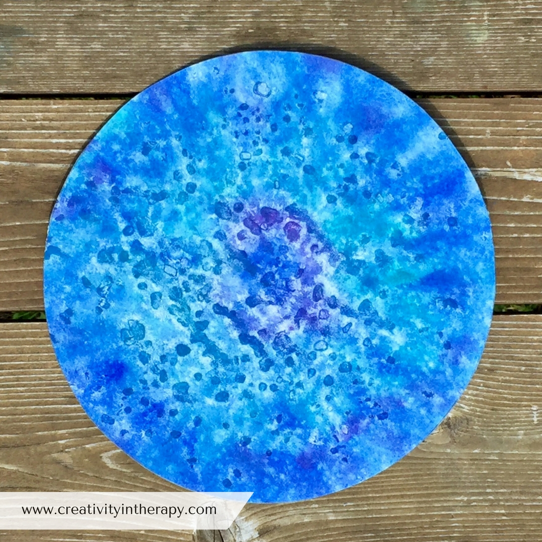 Salt & Watercolor Painting - Creativity in Therapy