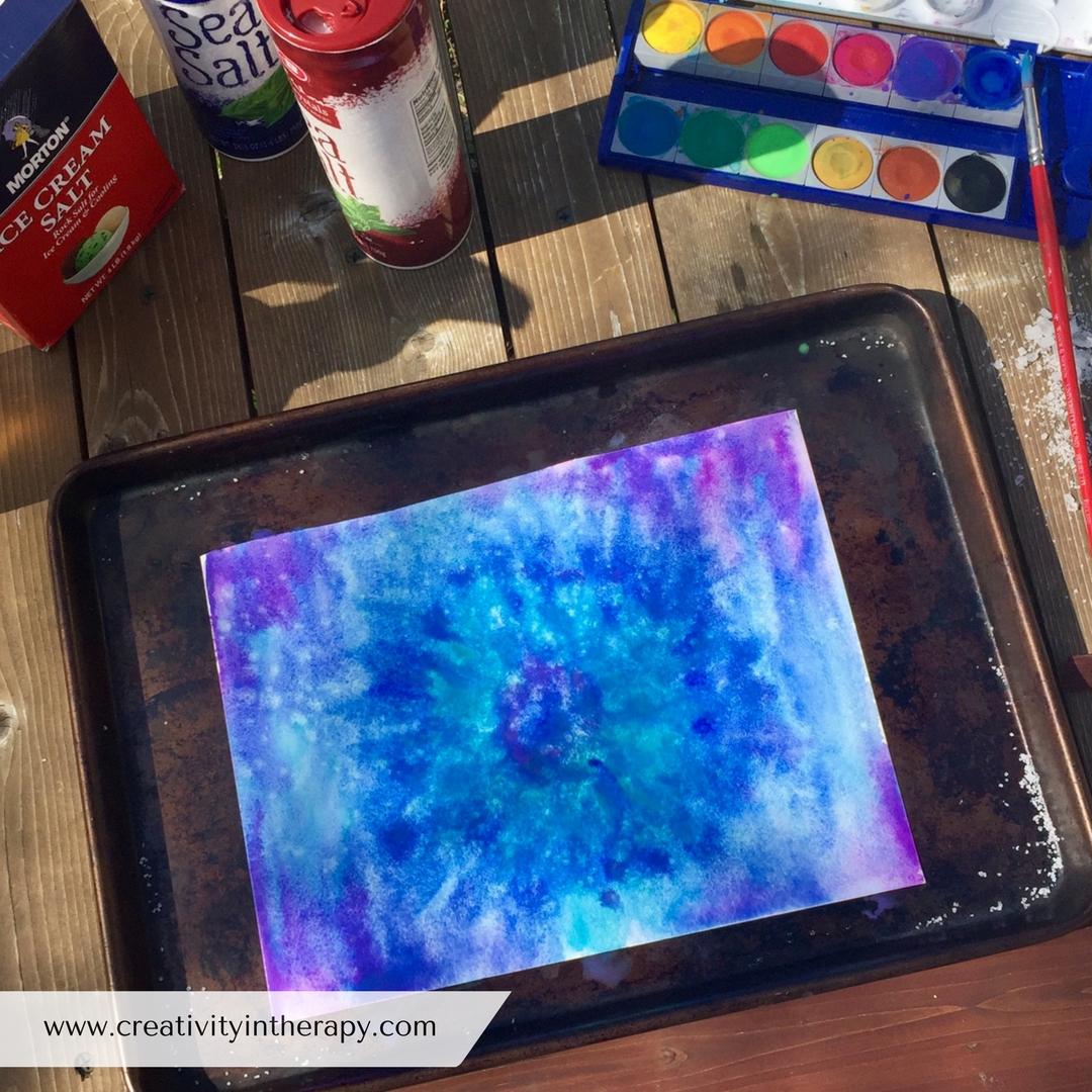 Salt & Watercolor Painting - Creativity in Therapy